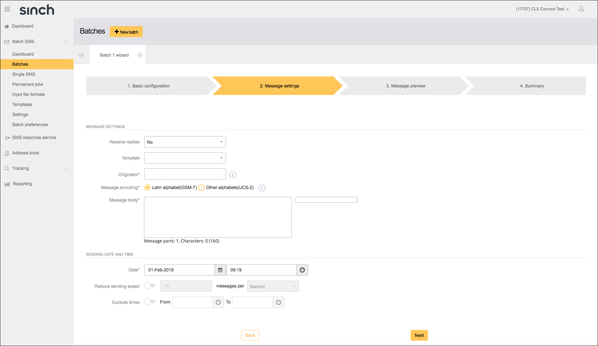 How do you send Batch SMS using Connect? - Sinch Community - 7316