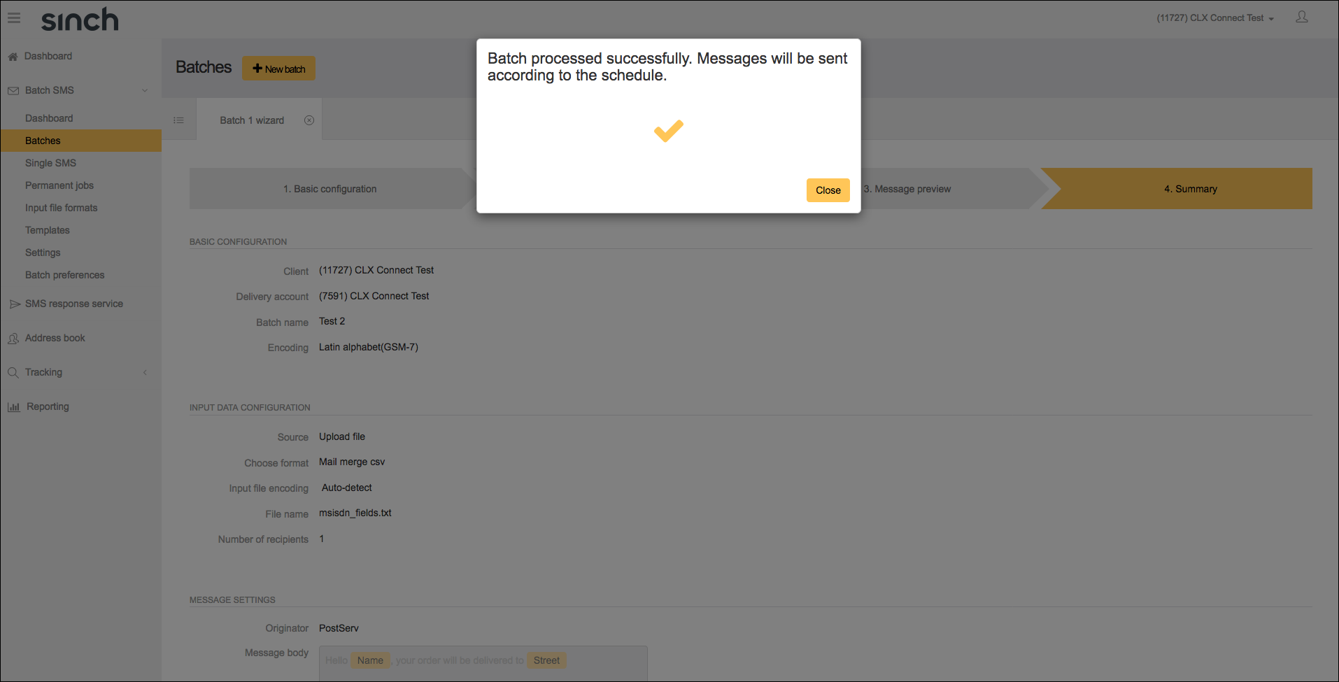 How do I send with merge fields using Connect? - Sinch Community - 7323