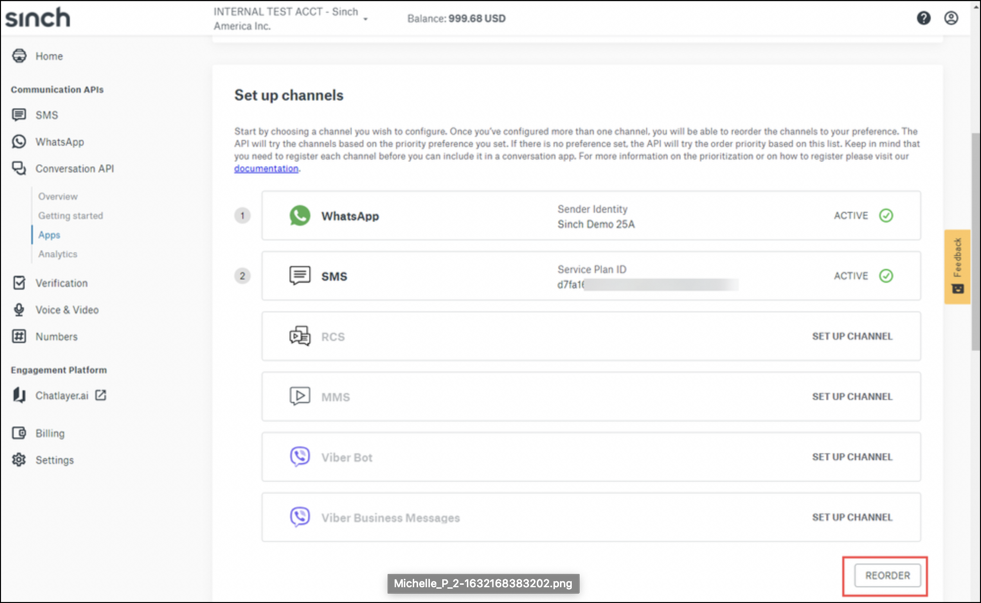 How to prioritize your channels in Conversation API? - Sinch Community - 8613