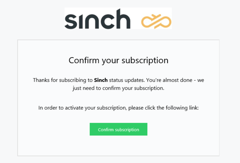 Subscribing to maintenance notifications - Sinch Community - 9623