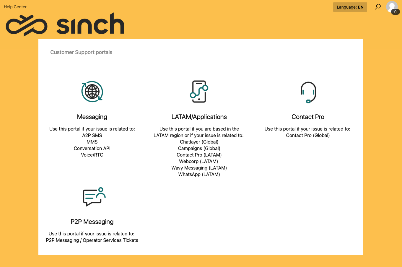 Sinch Customer Support Process - Sinch Community - 7408