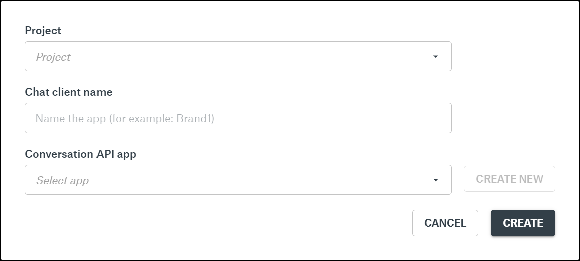 How do I use the Sinch Customer Dashboard to set up a Sinch Chat client ...