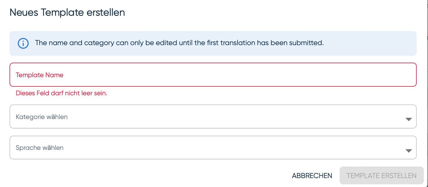 Erstelle ein WhatsApp Message Template - Sinch Community - 10397