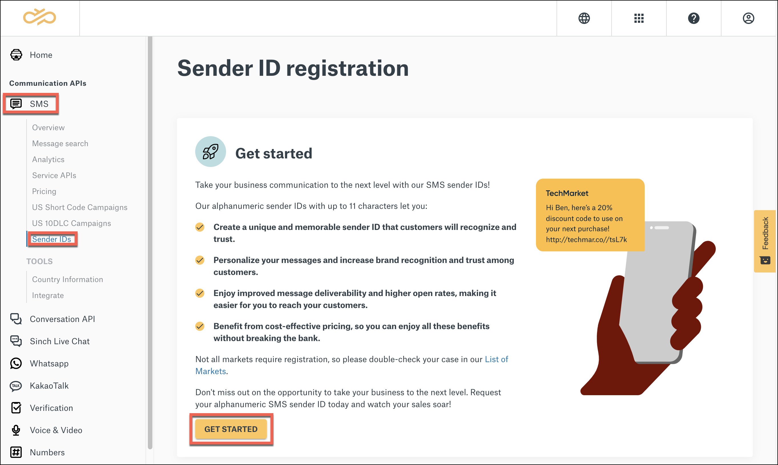 How to register your alphanumeric sender ID? - Sinch Community - 11314