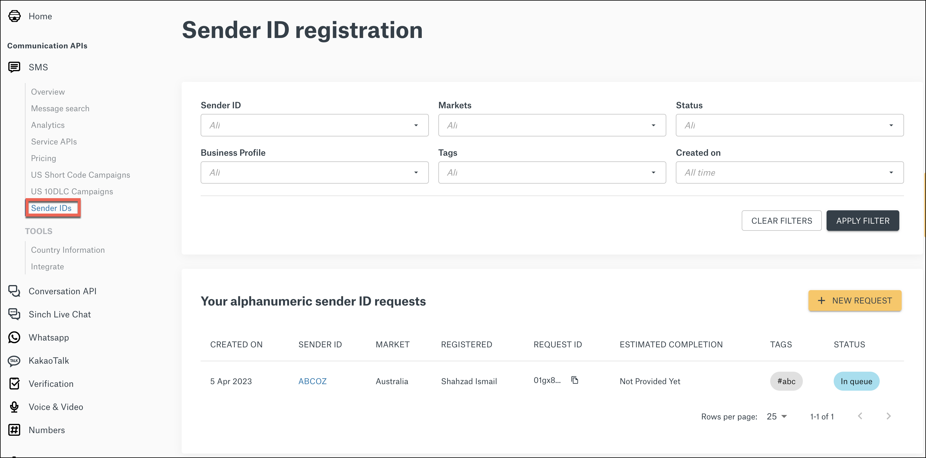 How to register your alphanumeric sender ID? - Sinch Community - 11314