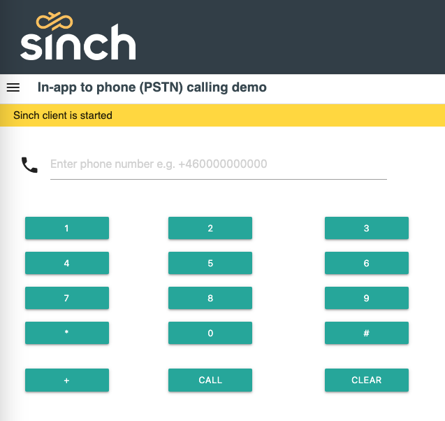 Solved: Can't do outbound call via SInchClient - Sinch Community - 11576