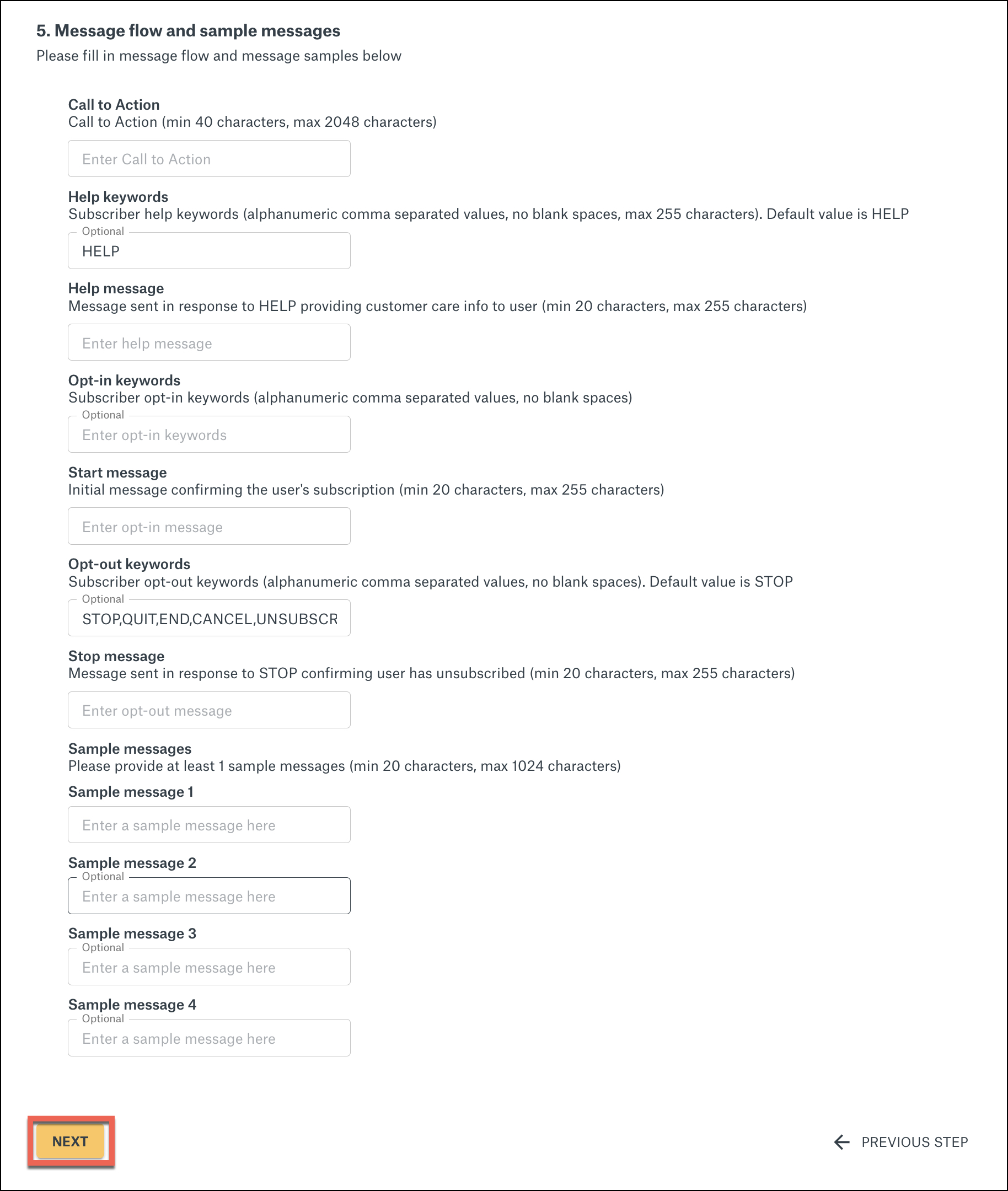 Creating a new US 10DLC Campaign - Sinch Community - 11695