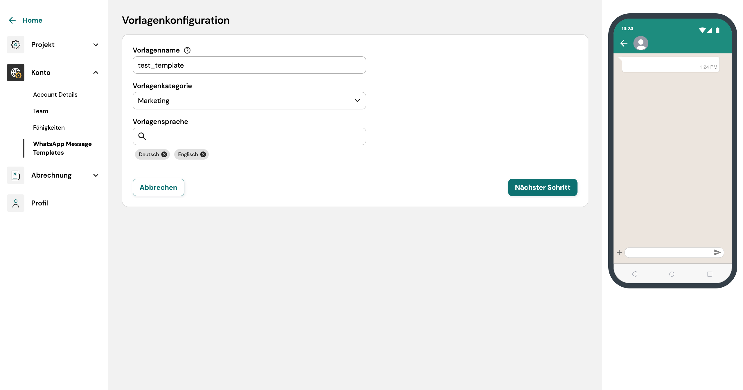 Erstelle ein WhatsApp Message Template – eine neue Experience - Sinch ...