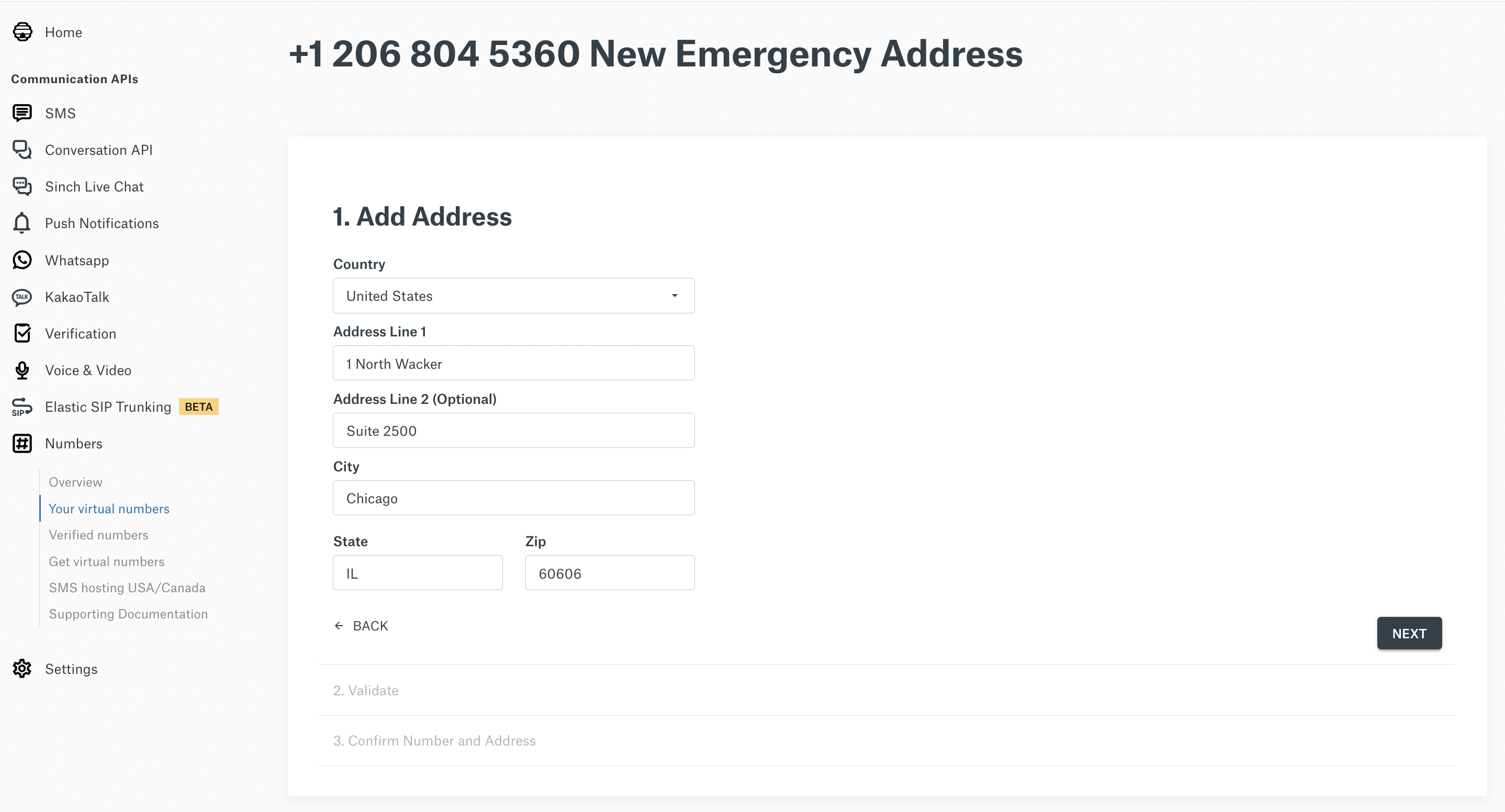 How do I register an emergency address? - Sinch Community - 12661