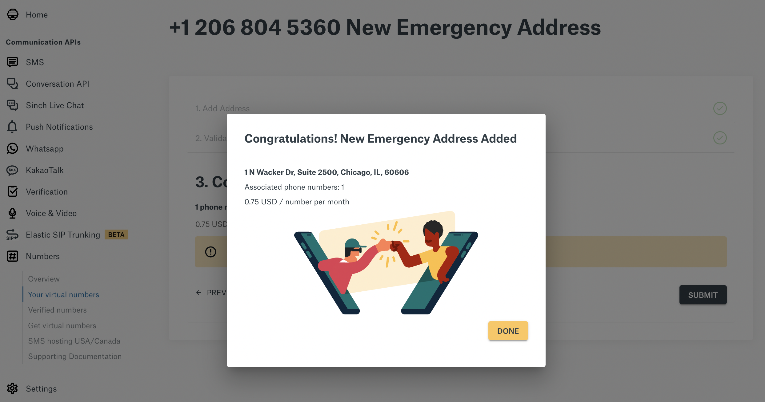 How do I register an emergency address? - Sinch Community - 12661