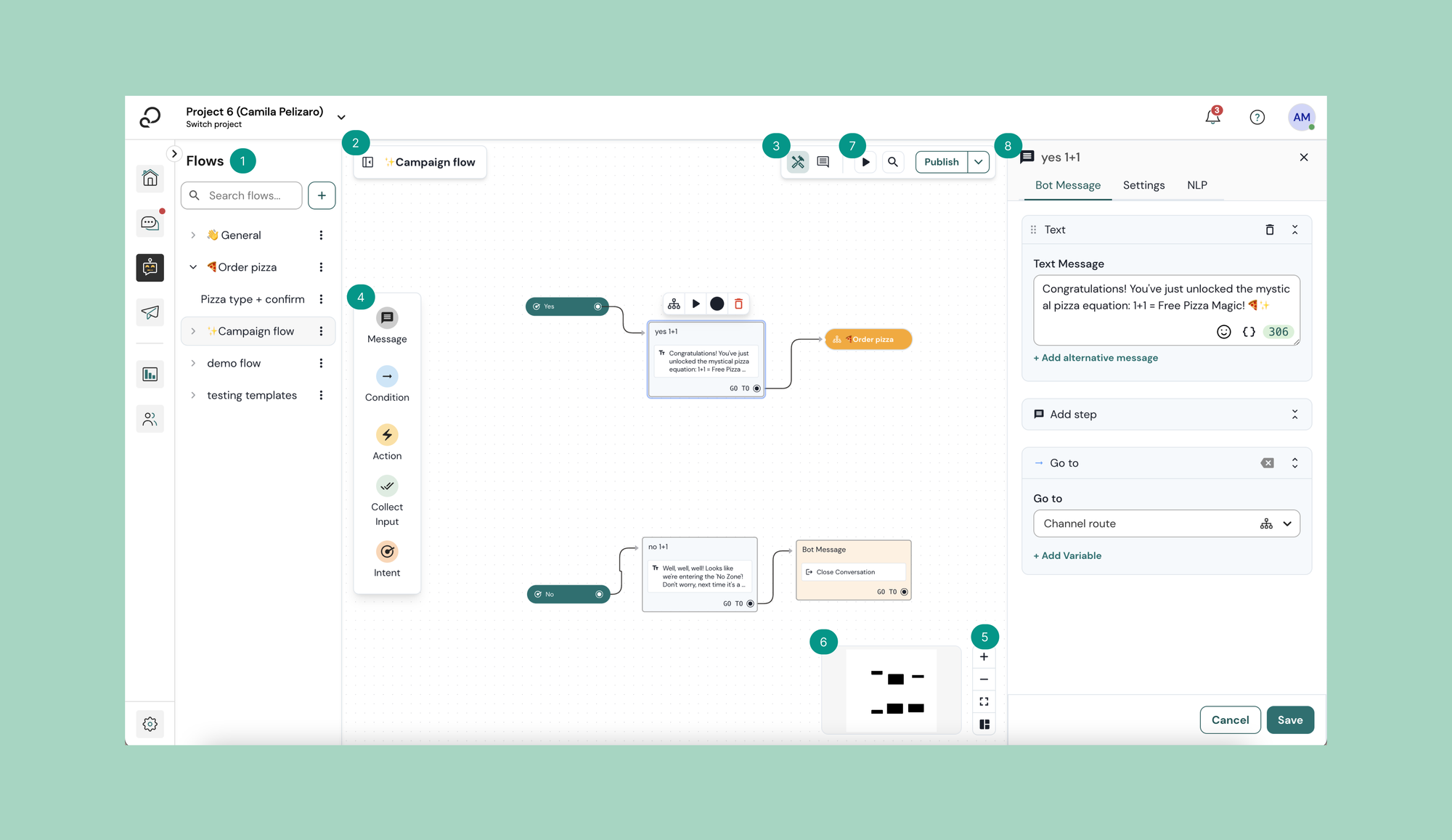 [Neuer Botbuilder] Canvas Überblick - Sinch Community - 13010