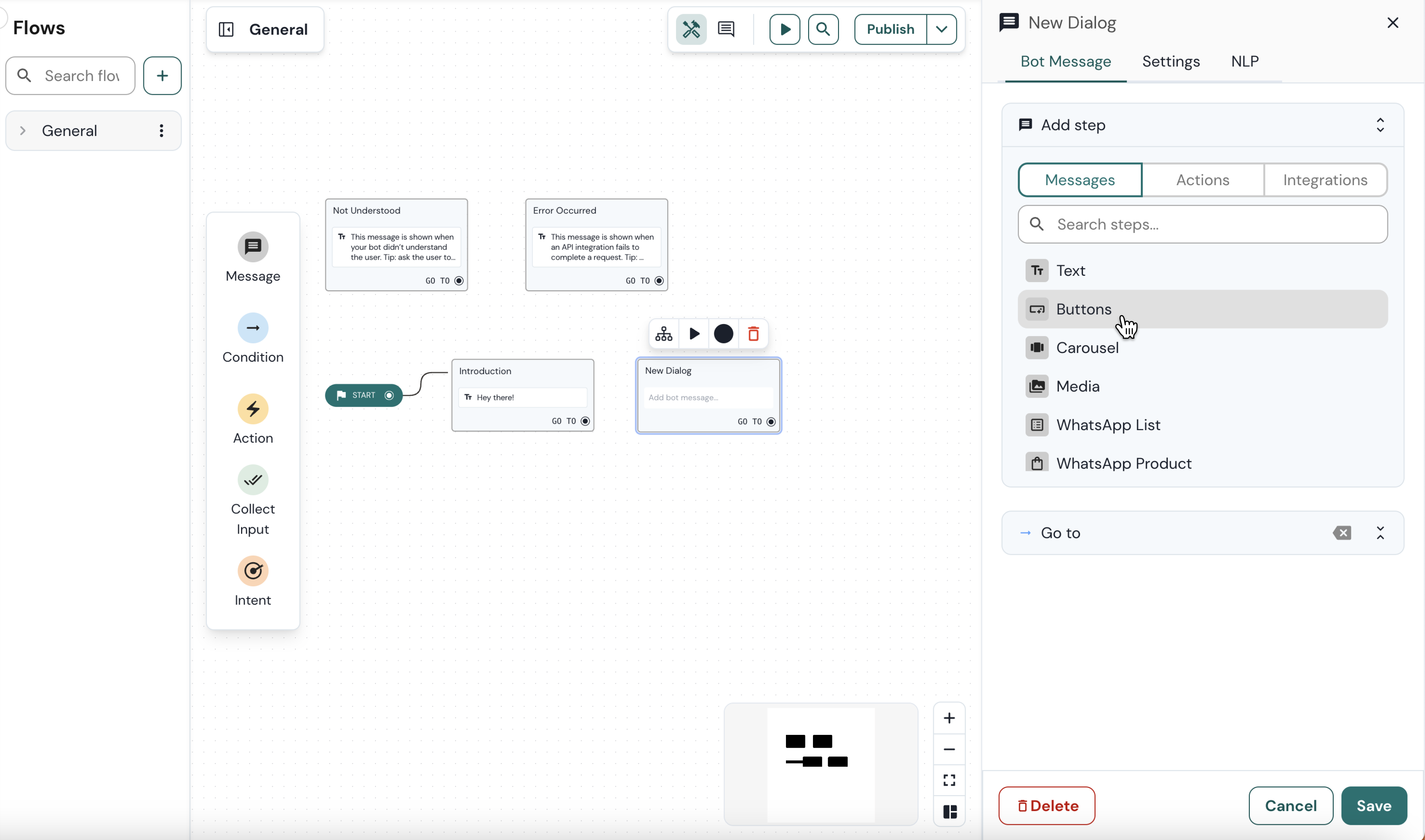 Add buttons to your flow - Sinch Community - 13129