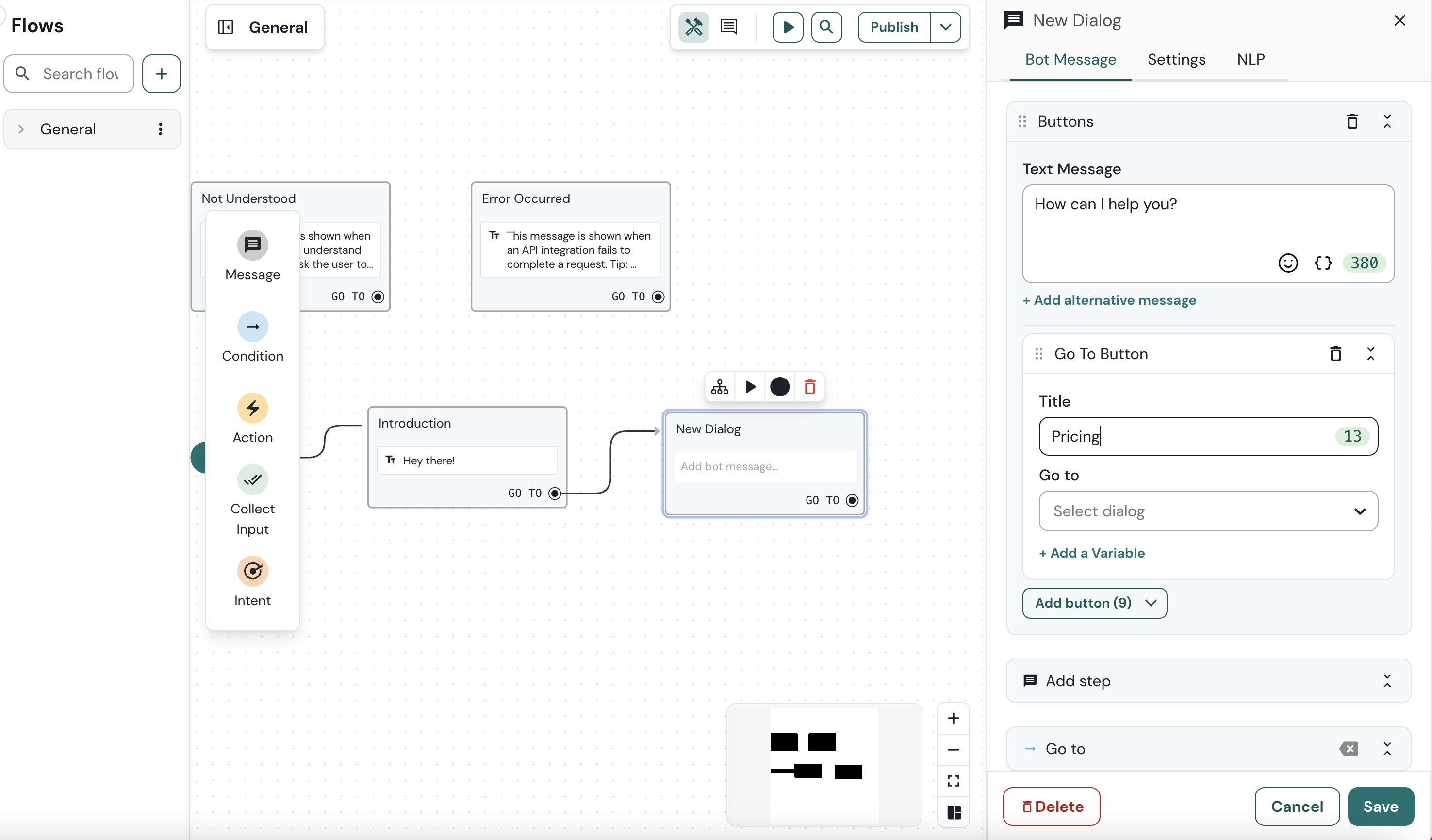 Add buttons to your flow - Sinch Community - 13129