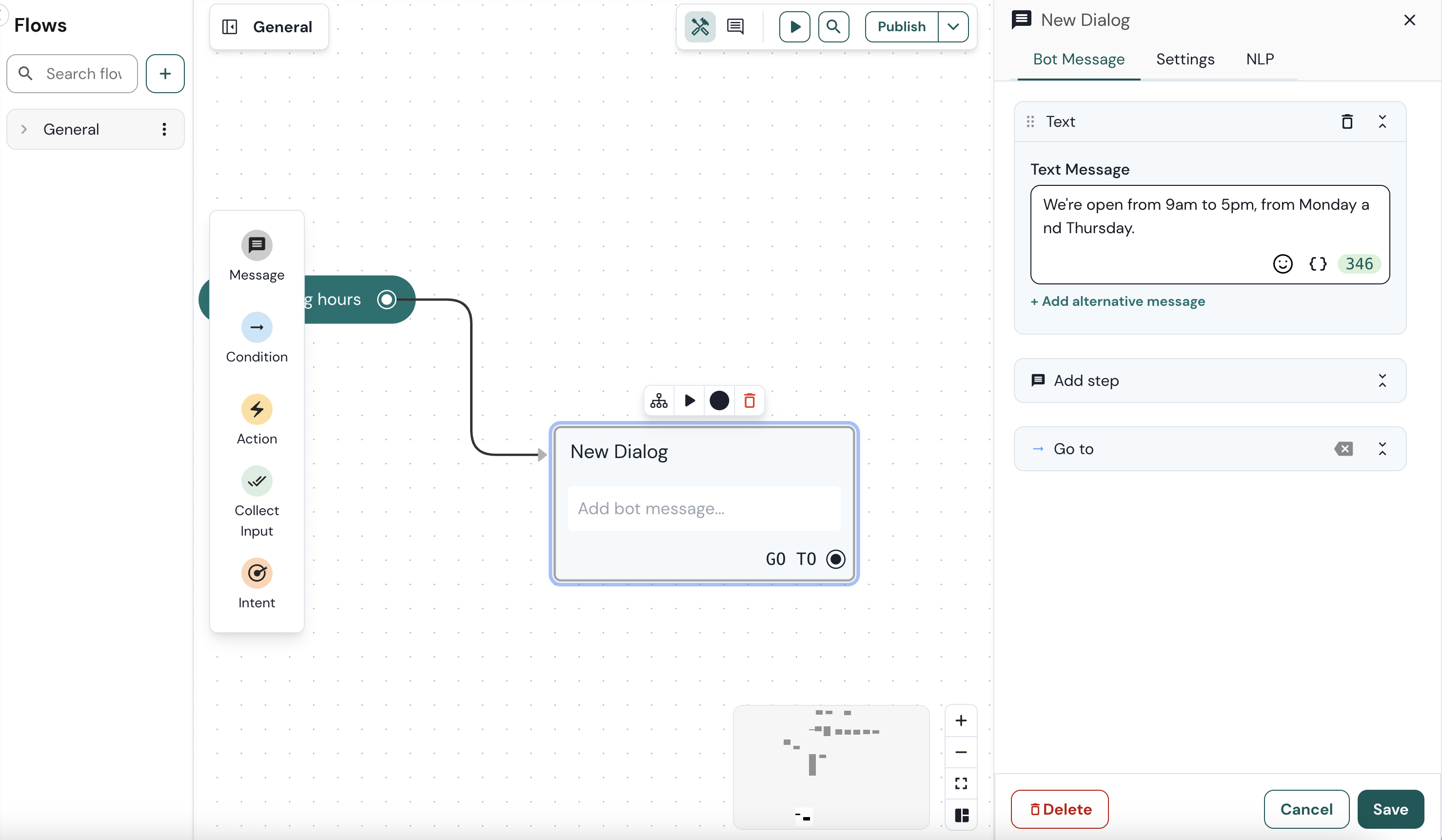 Add an intent to your bot - Sinch Community - 13248