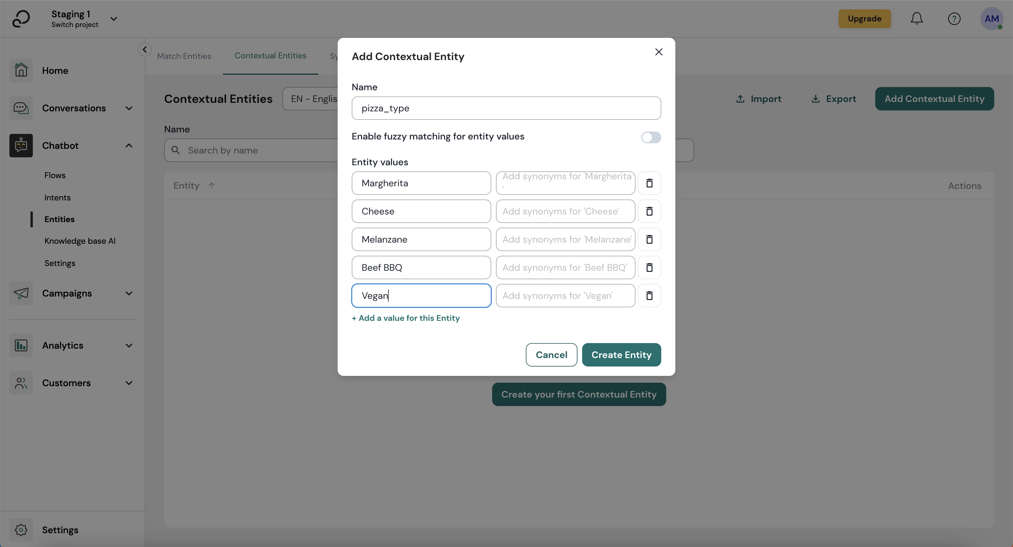 Contextual entities - Sinch Community - 13265