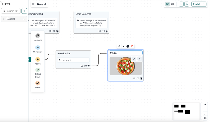 [Neuer Botbuilder] Füge Media zum Flow hinzu - Sinch Community - 13400