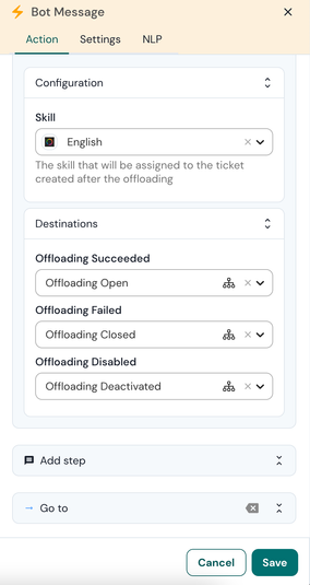 [Neuer Botbuilder] Übergabe an Agenten - Sinch Community - 13448