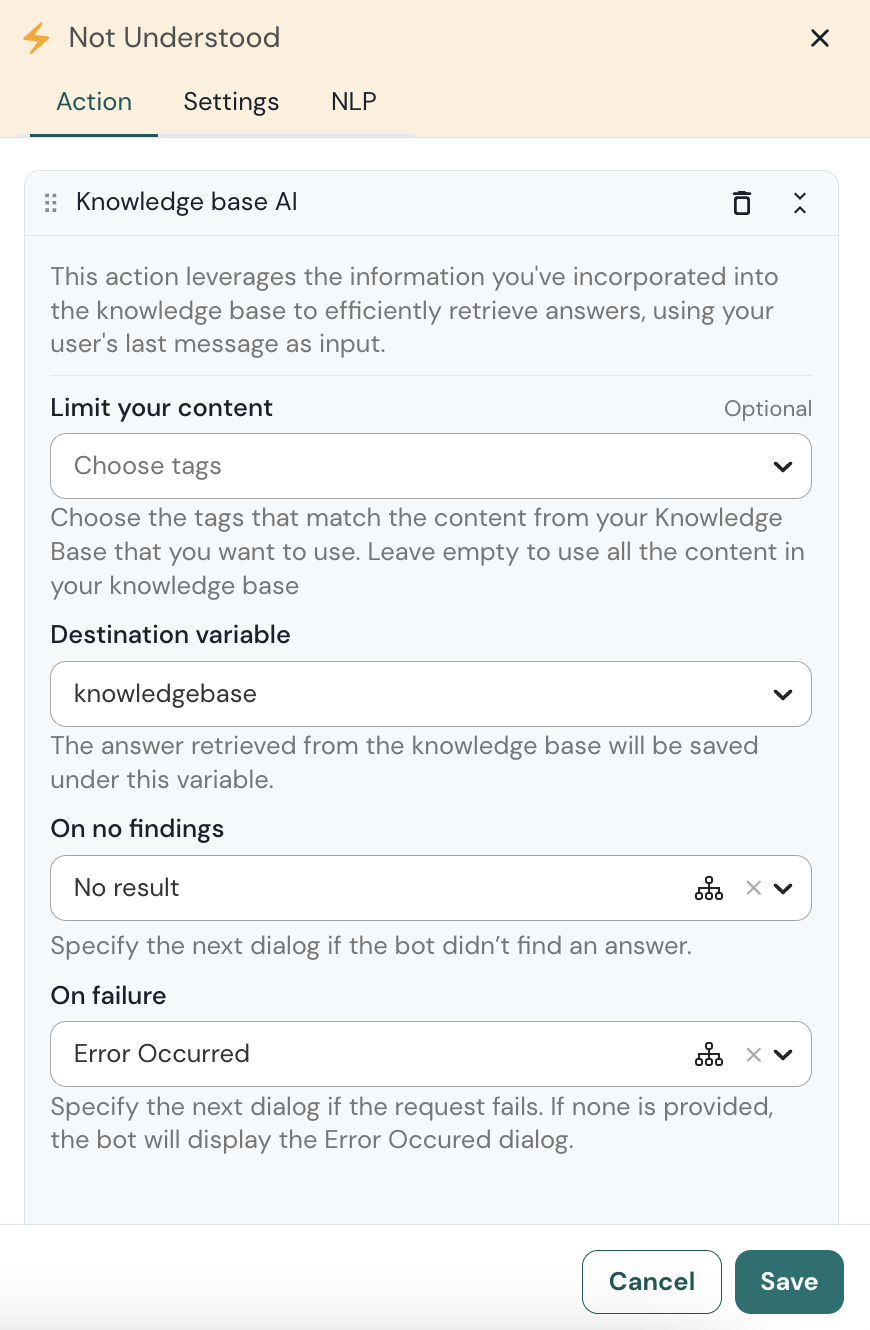 Create your FAQ flow with a generative knowledge base AI - Sinch Community - 13621