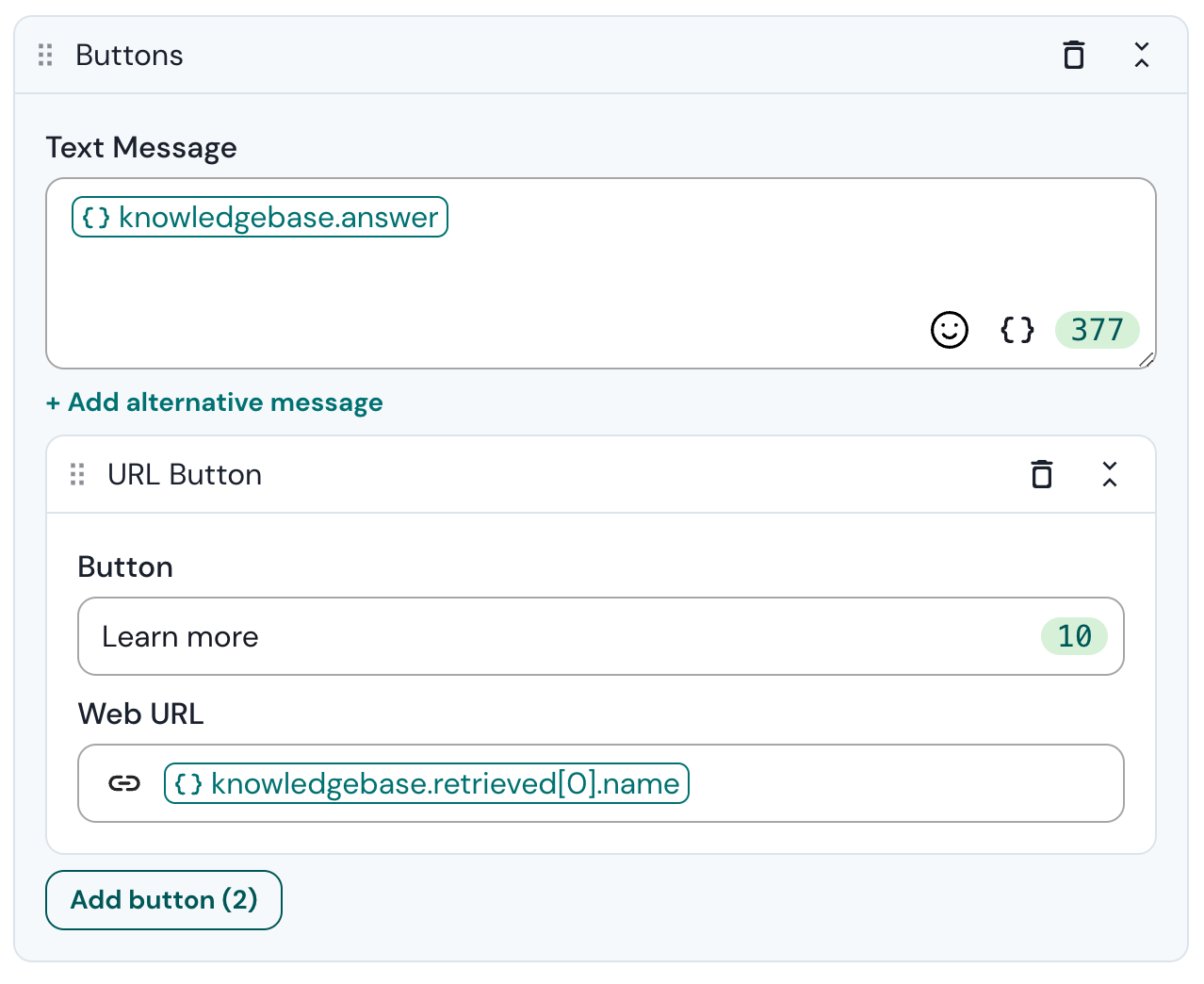 Create your FAQ flow with a generative knowledge base AI - Sinch Community - 13621