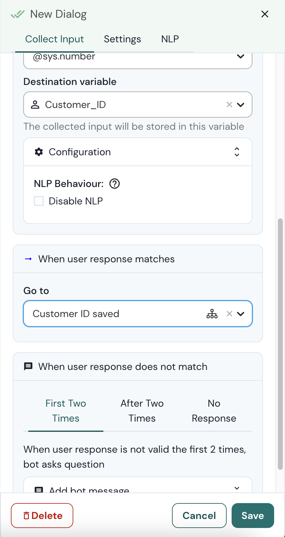 Customer properties - Sinch Community - 13699