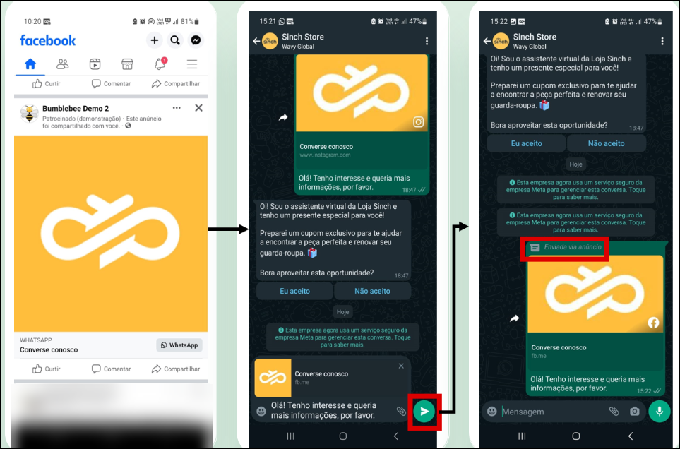 What is Click to WhatsApp, and how does it integrate with the Conversation API? - Sinch ...