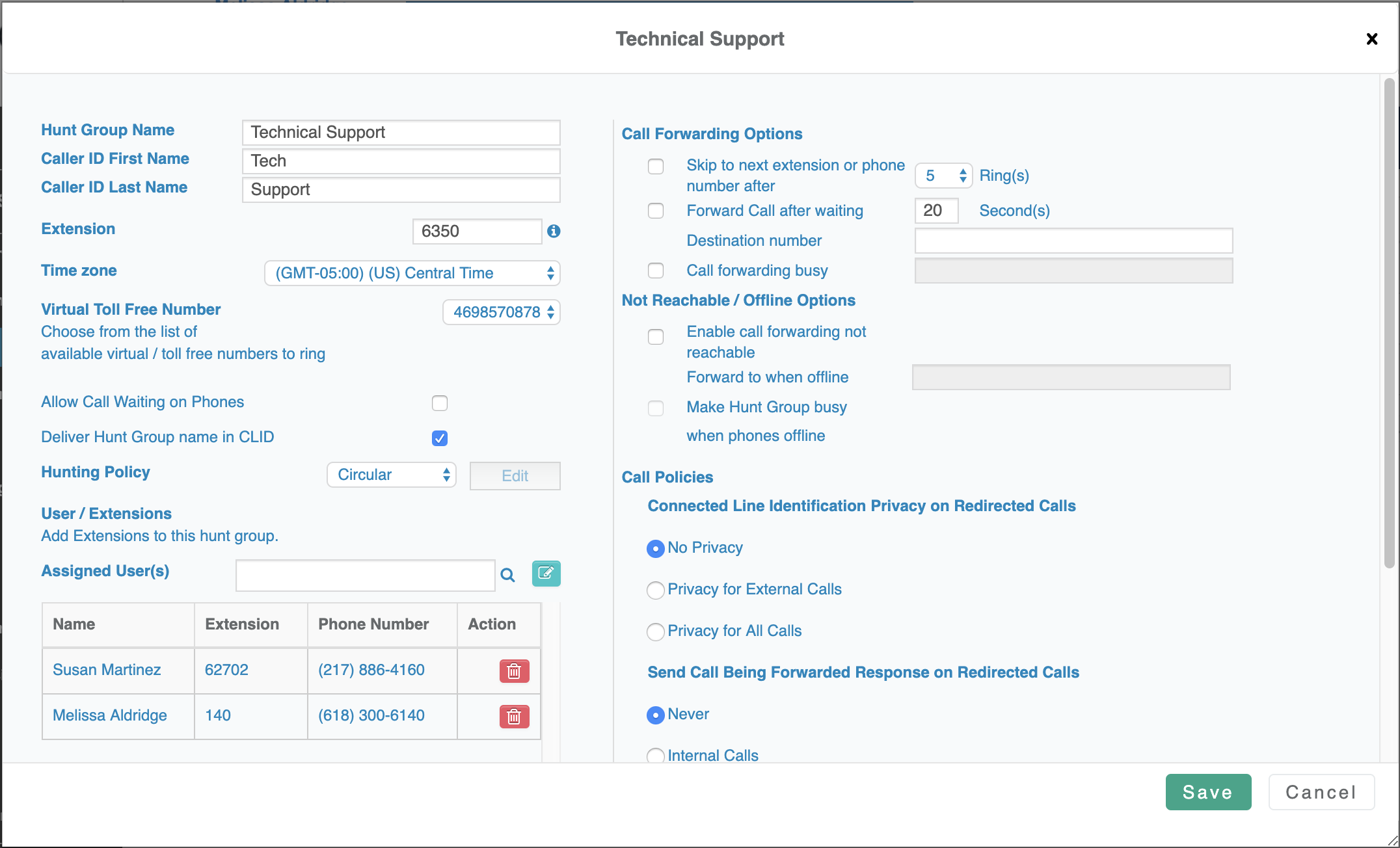 Hunt Group Setup in the Customer Admin Portal - Sinch Community - 16285