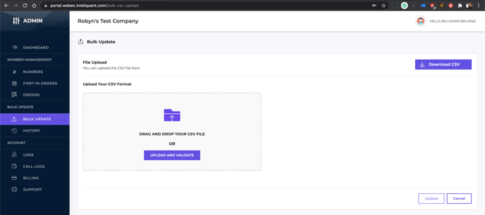 Inteliquent Cloud Connect for Webex Calling Portal - Sinch Community ...