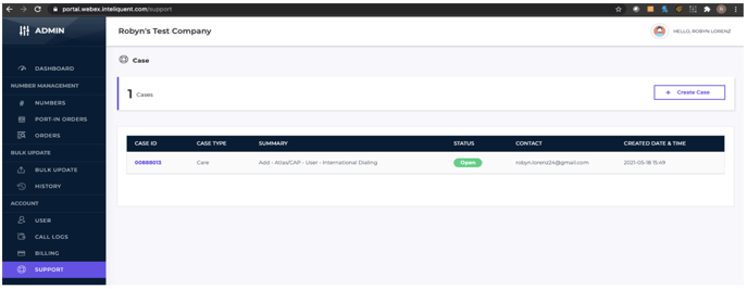 Inteliquent Cloud Connect for Webex Calling Portal - Sinch Community ...