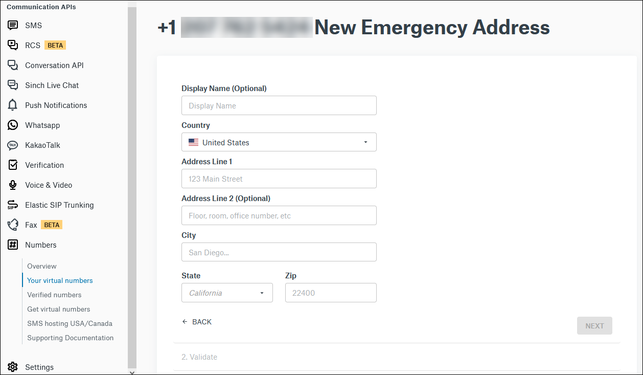 How do I register an emergency address? - Sinch Community - 12661