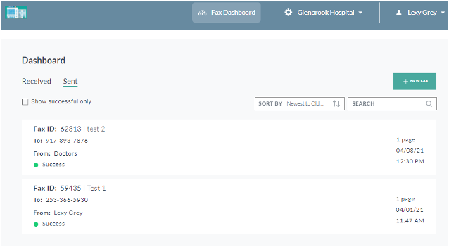 Fax Application Dashboard - Sinch Community - 17113