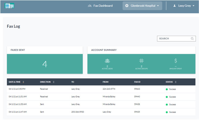 Admin and Fax Logs - Sinch Community - 17122