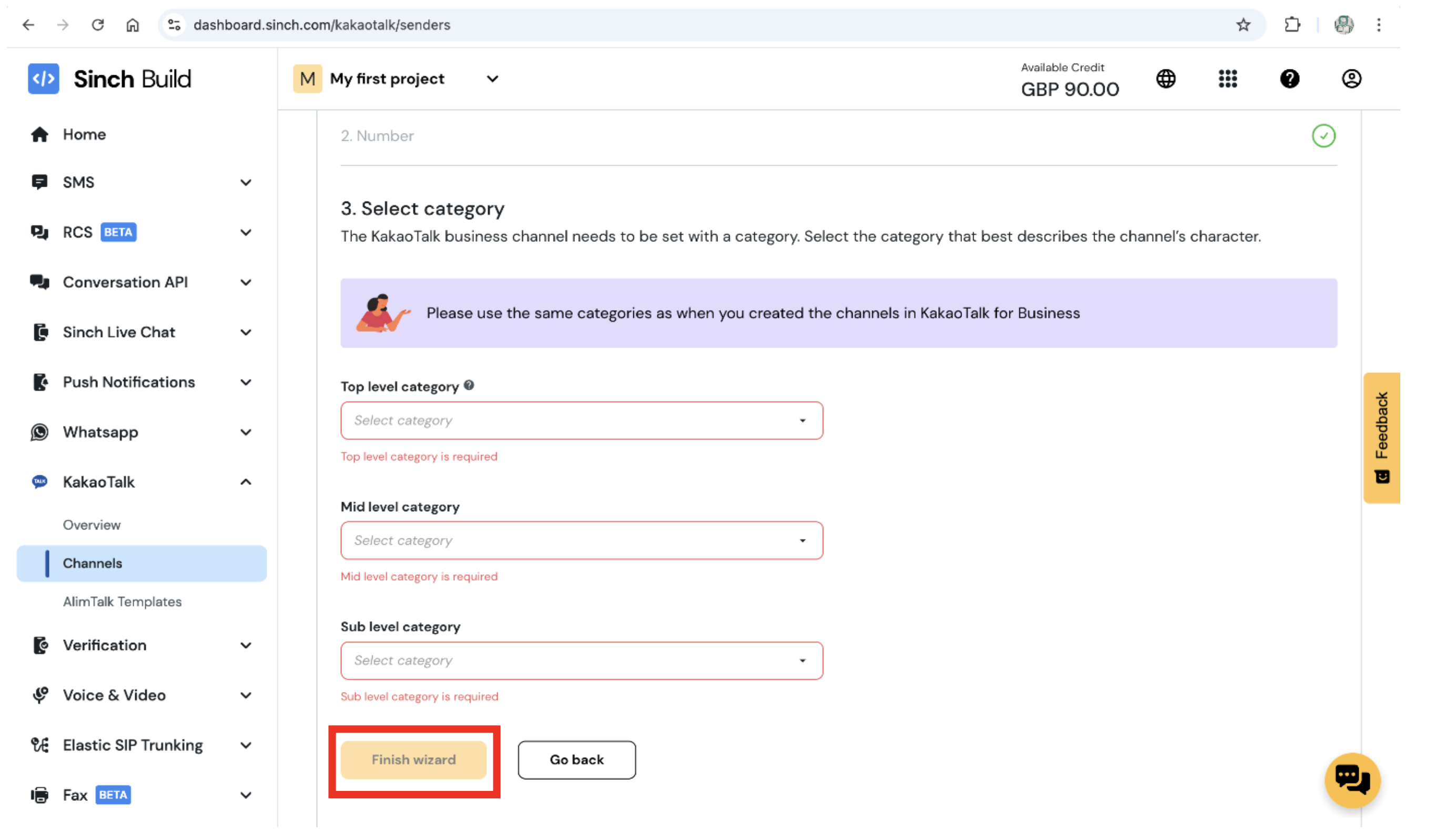 Registering your Business KakaoTalk Channel with Sinch - Sinch ...