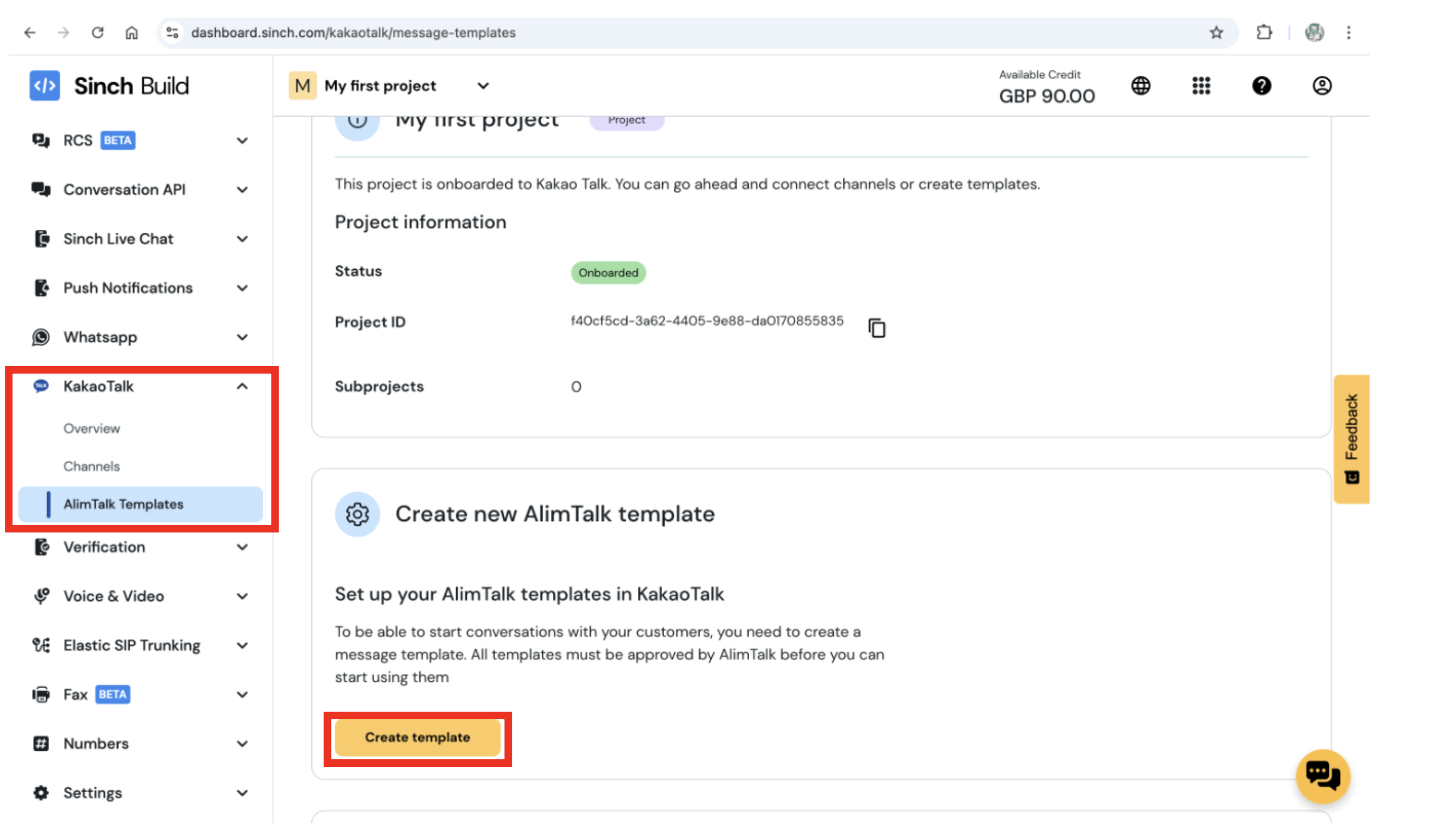How to create AlimTalk templates on Sinch Dashboard? - Sinch Community ...