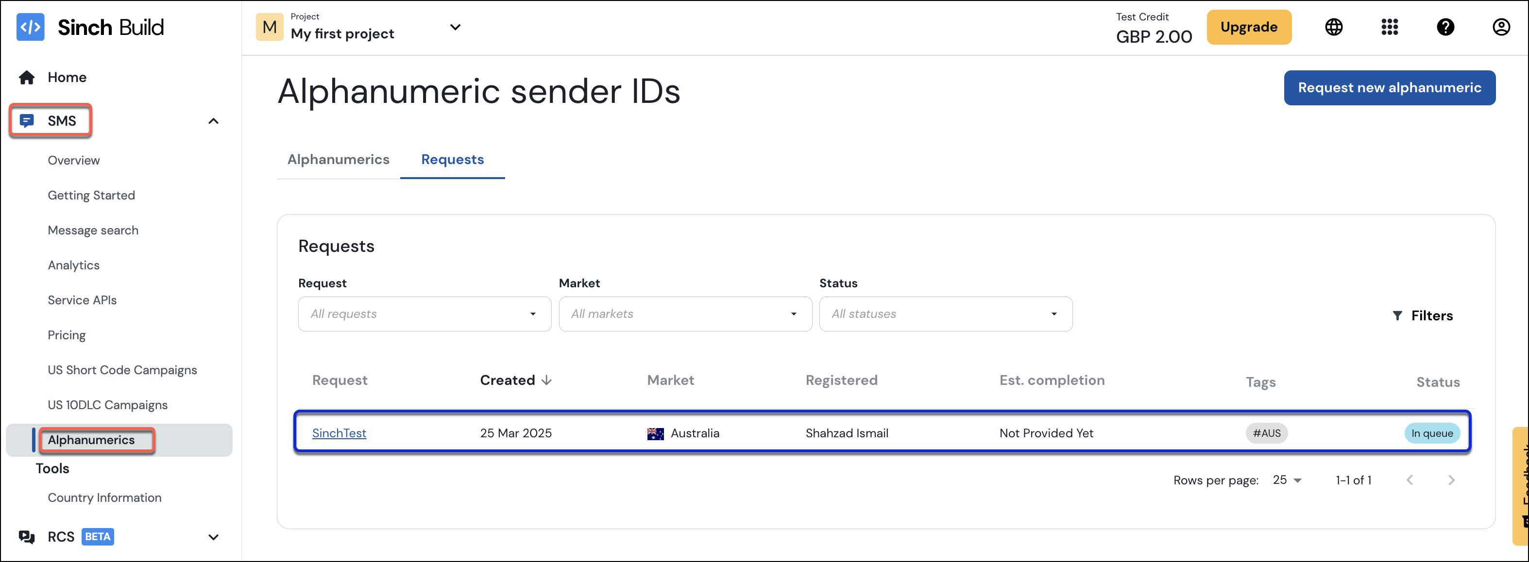 How to register your alphanumeric sender ID - Sinch Community - 11314