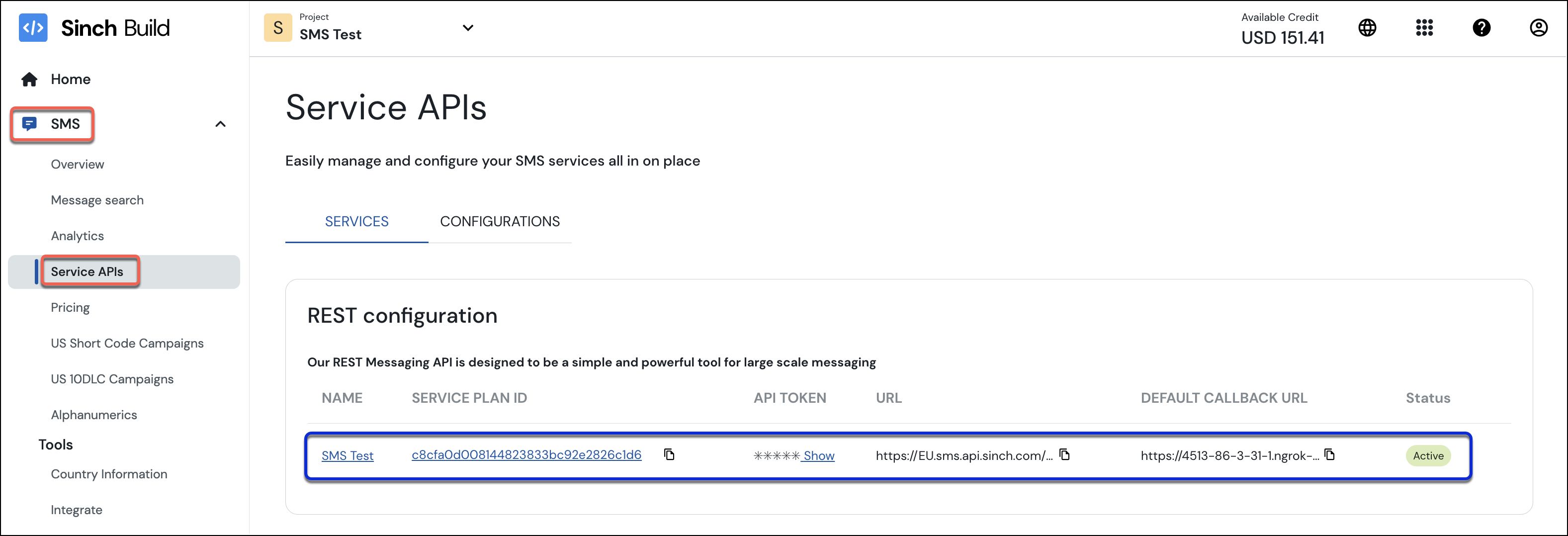 SMS Service Plans, Service Plan IDs and API Tokens - Sinch Community - 12602