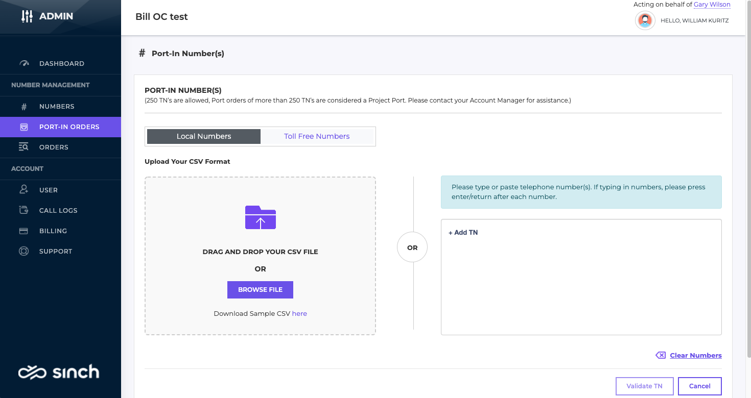 Microsoft Operator Connect Portal Guide - Sinch Community - 18355