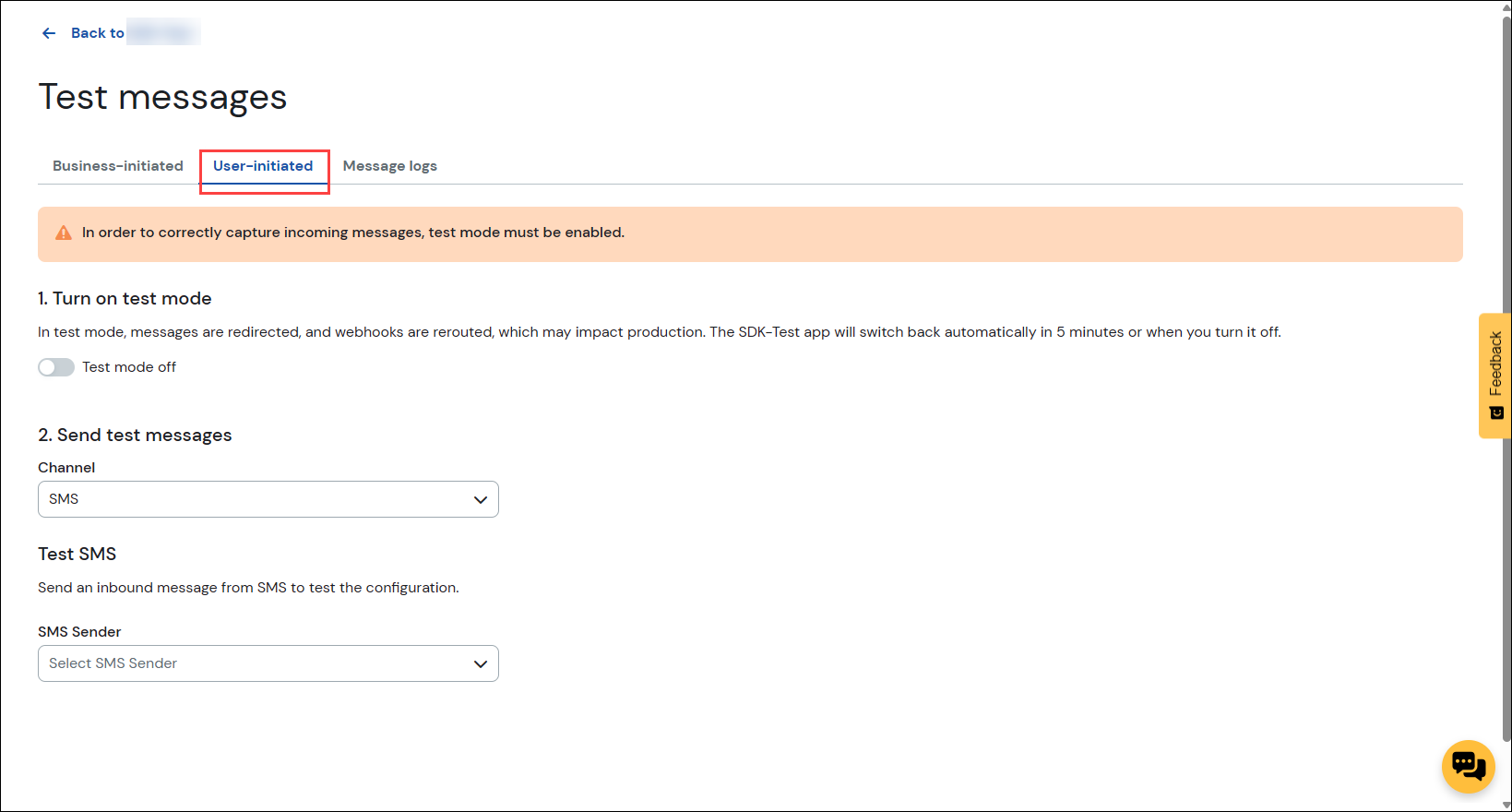 Can I send test messages from the Build Dashboard? - Sinch Community ...