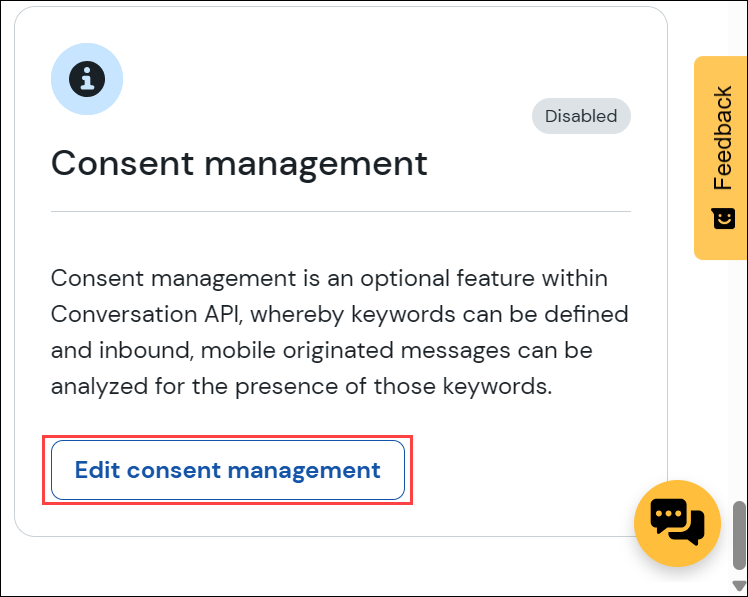 How do I activate consent management functionality for my Conversation ...